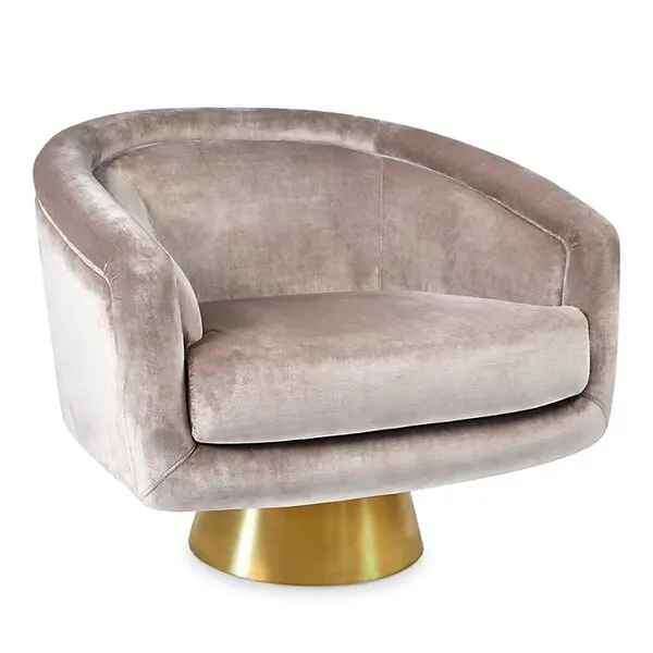 Jonathan Adler Bacharach Swivel Chair - Pink