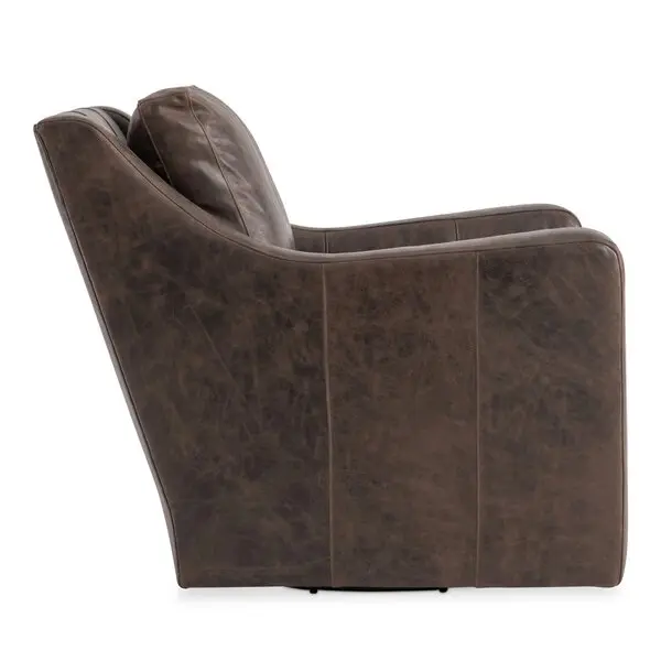 BERNHARDT Temecula Leather Swivel Chair