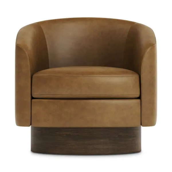 BERNHARDT Camino Leather Swivel Chair