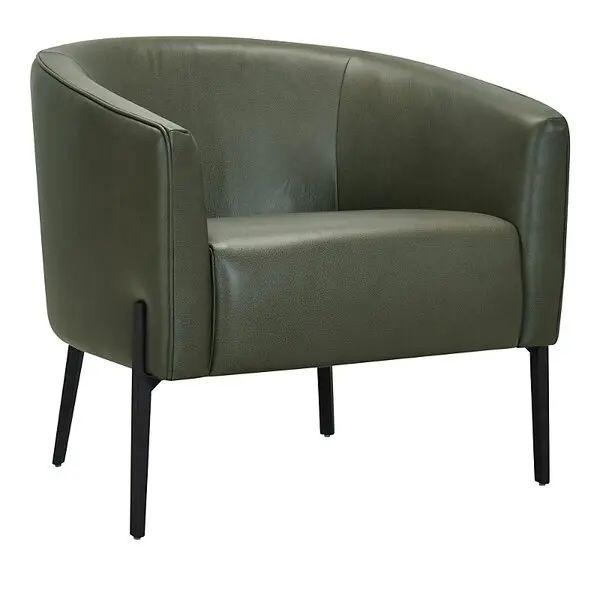 VIOLINO Charmaine Leather Accent Chair - Rangers Moss Green