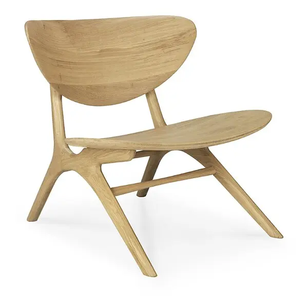 ETHNICRAFT Eye Lounge Chair, Light Wood Tone - Oak