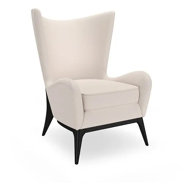 CARACOLE What's New Pussycat Chair - Modern Walnut/ivory
