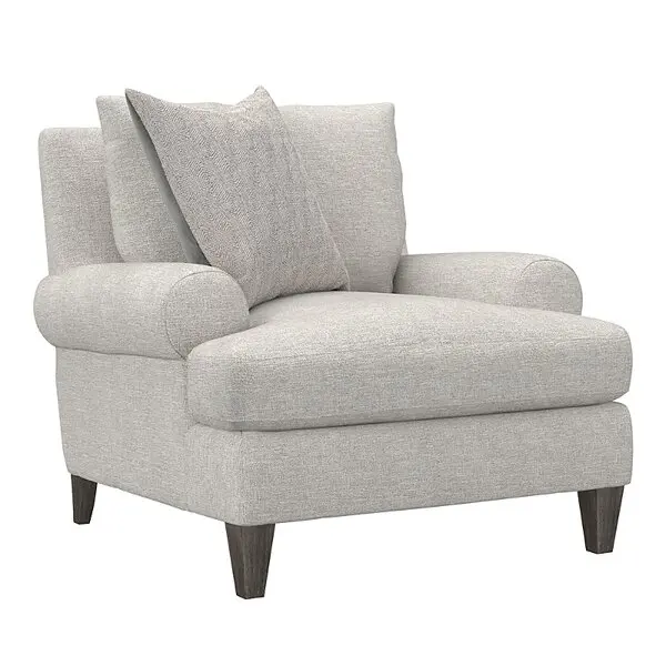 BERNHARDT Isabella Gray Fabric Chair - - Grey