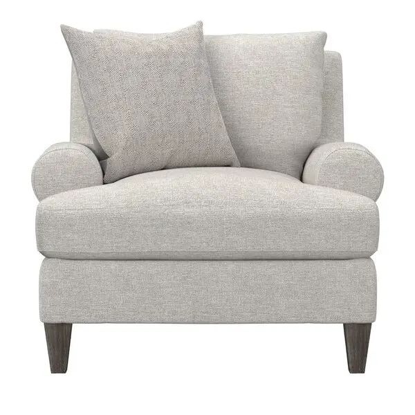 BERNHARDT Isabella Gray Fabric Chair - - Grey