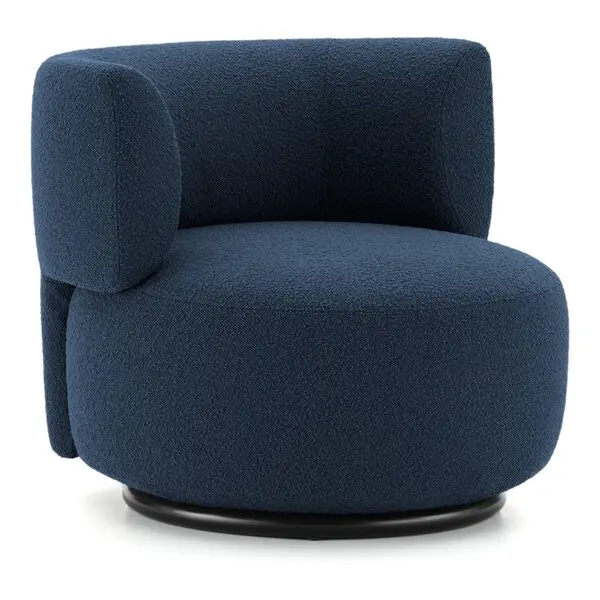 KARTELL K Waiting Curved Armchair - Boucle Blue