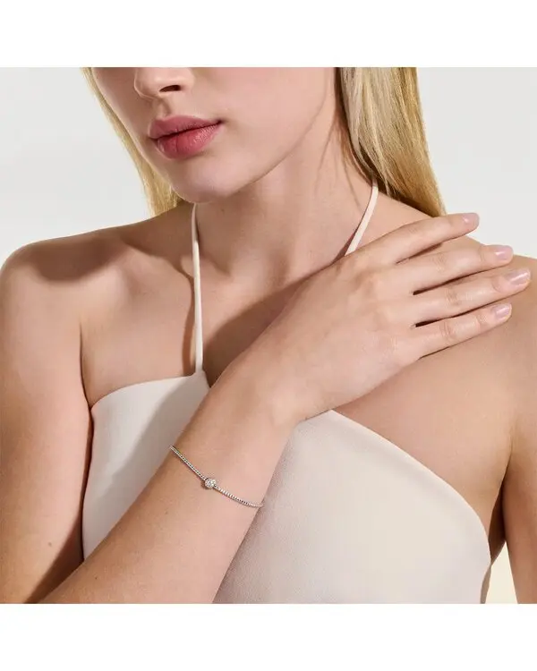 John Hardy Sterling Diamond Pave Disc Chain Bracelet - Silver