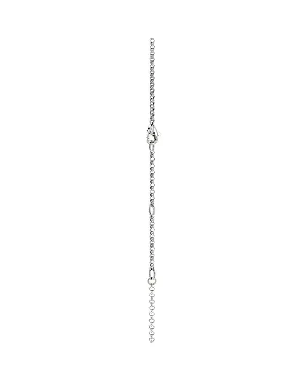 John Hardy Sterling Diamond Circle Pendant Necklace