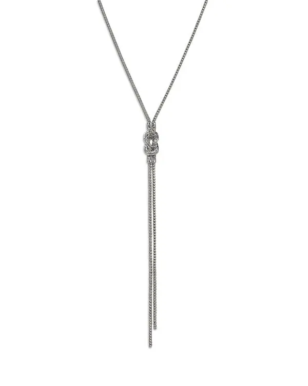 John Hardy Sterling Diamond Lariat Necklace - Silver