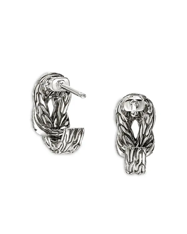 John Hardy Sterling Diamond Pave Love Knot Earrings - Silver