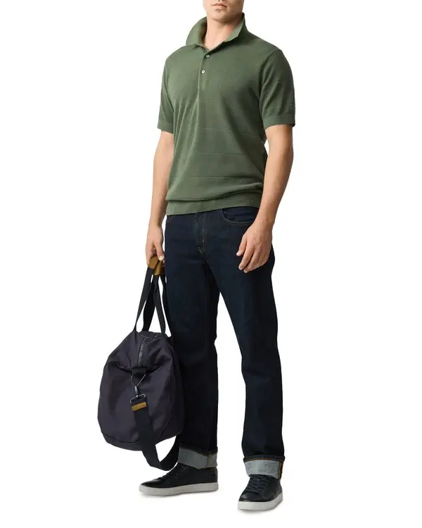 Rodd & Gunn Masons Regular Fit Flat Knit Polo Shirt - Forest