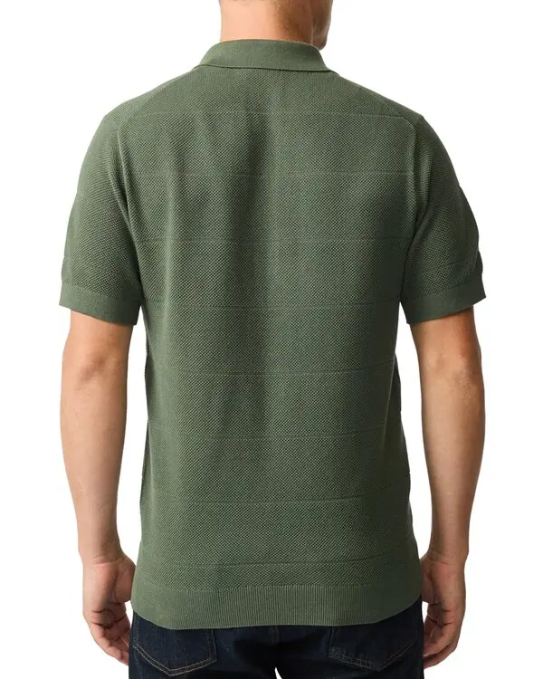 Rodd & Gunn Masons Regular Fit Flat Knit Polo Shirt - Forest