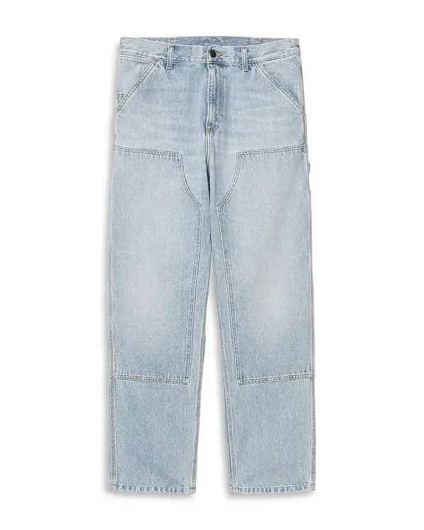 Carhartt Work In Progress Carhartt Double Knee Relaxed Straight Fit Jeans - Blue (worn Bleached)