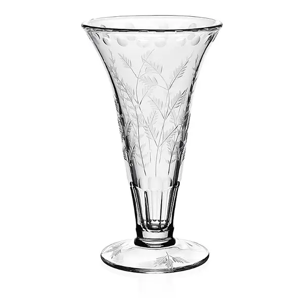 WILLIAM YEOWARD CRYSTAL Fern Footed Vase - No Color