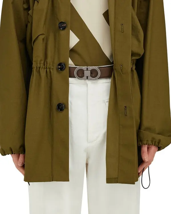 FERRAGAMO Double Gancini Reversible Belt