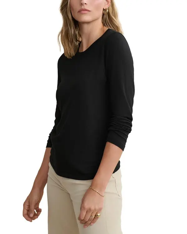 Jenni Kayne Long Sleeve Slim Tee - Black