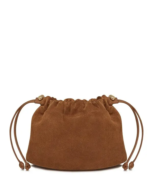 Strathberry Charlotte Drawstring Suede Crossbody Bag