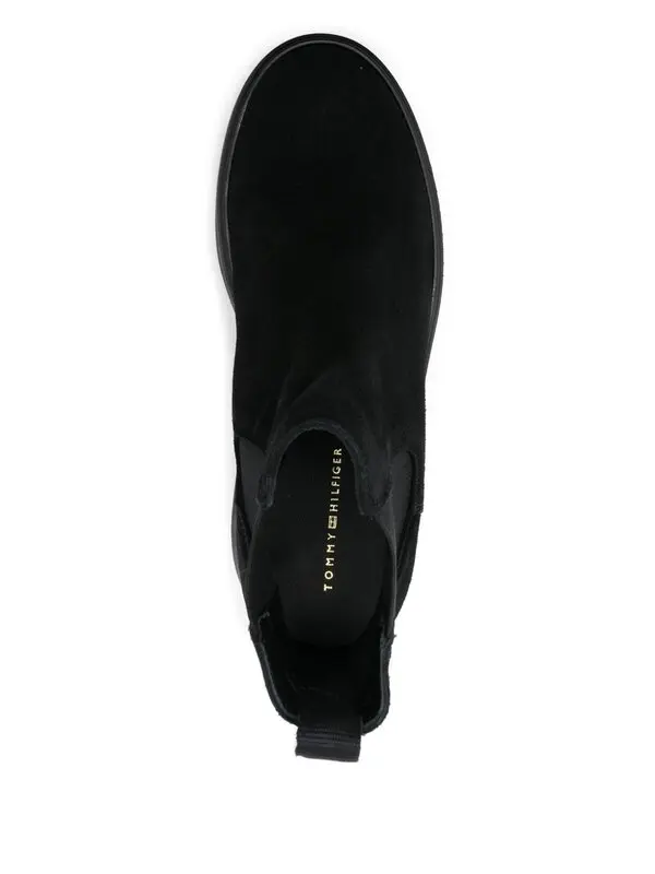 Tommy Hilfiger Suede Chelsea Boots - Black