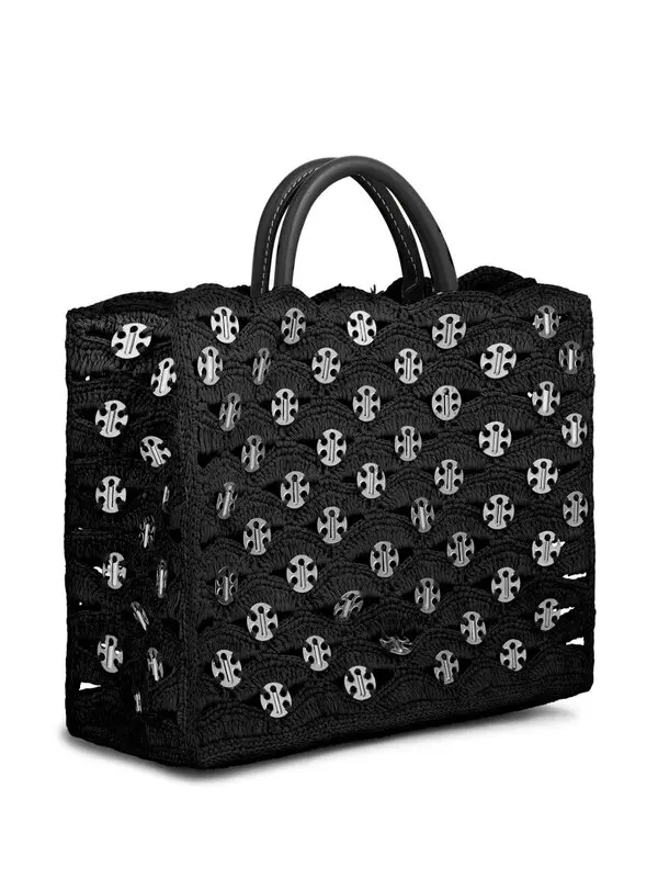 Rabanne Woven Tote Bag - Black
