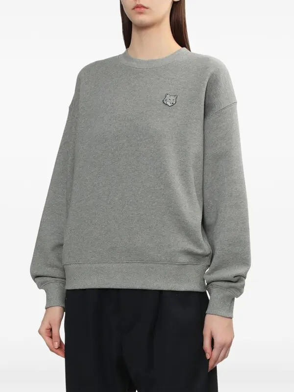 Maison Kitsuné Bold Fox Head-patch Sweatshirt - Grey