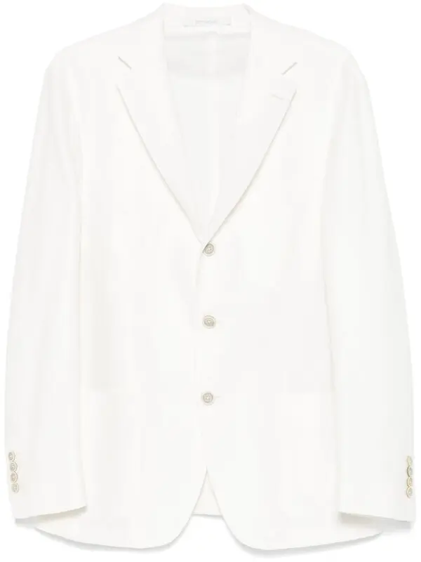 Eleventy Single-breasted Blazer - White