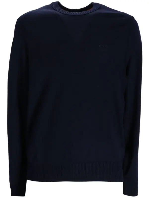 BOSS Crew Neck Sweater - 404 Blue