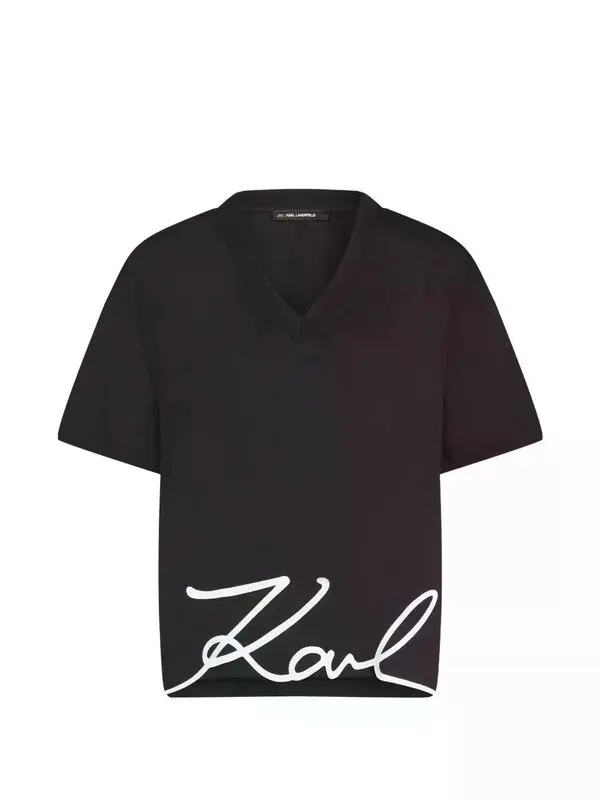 Karl Lagerfeld Signature T-shirt - Black