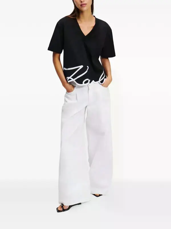 Karl Lagerfeld Signature T-shirt - Black