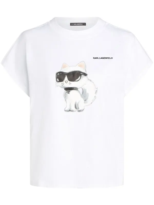 Karl Lagerfeld Ikon Choupette Oversized T-shirt - White