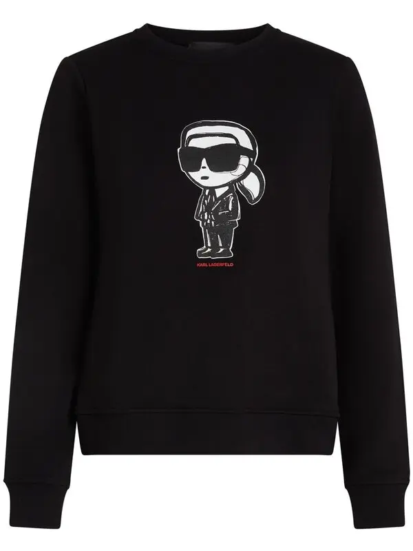 Karl Lagerfeld Ikon Sketch Sweatshirt - Black
