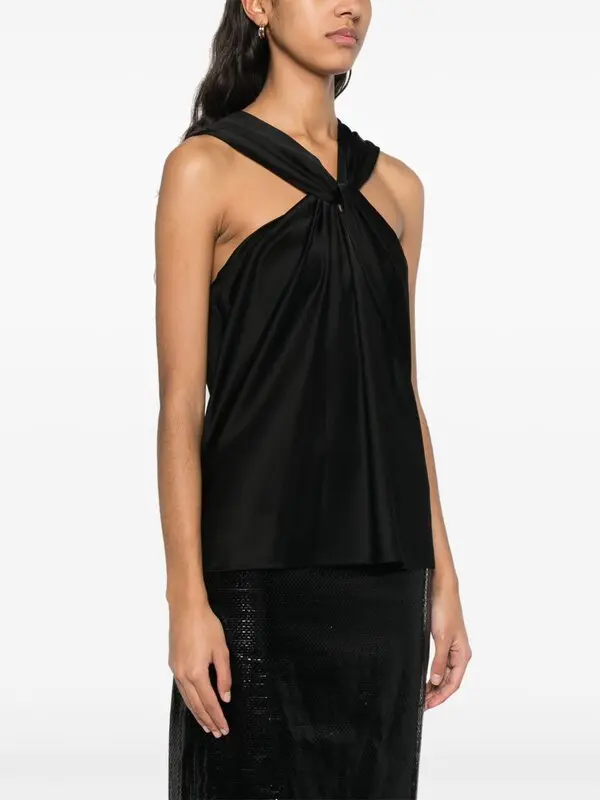 Simkhai Twisted-detail Top - Black