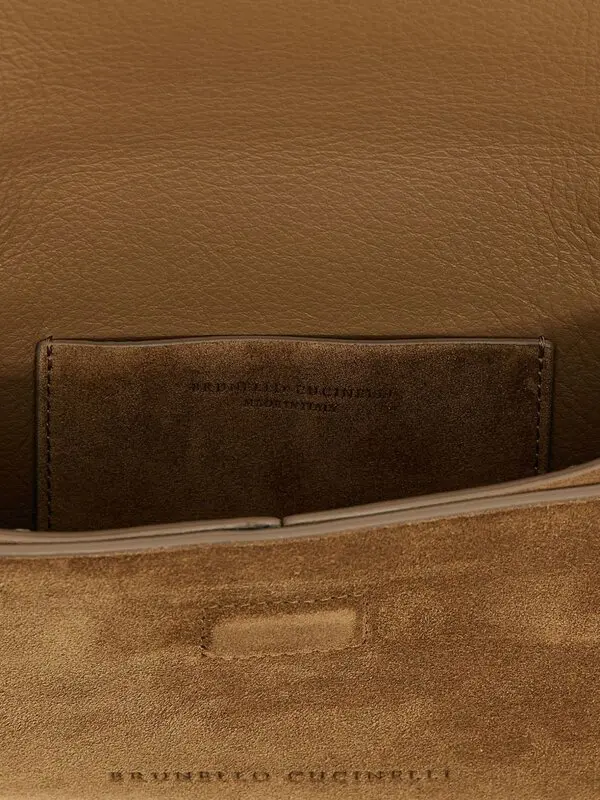 Brunello Cucinelli Monili-embellished Clutch - Brown
