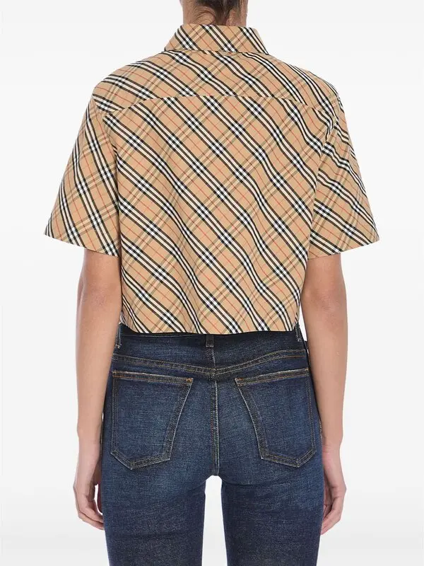 Burberry Cropped Tartan Shirt