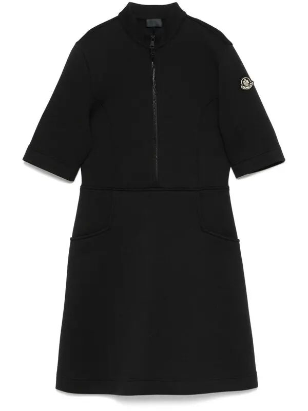 Moncler Year Of The Snake Patch Neoprene Mini Dress