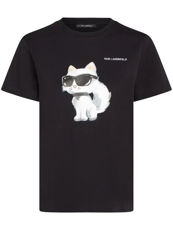 Karl Lagerfeld Ikon Choupette T-shirt - Black