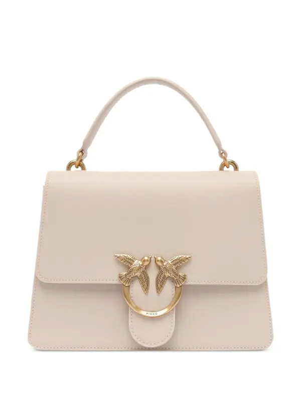 Pinko Medium Love One Handbag - Neutrals