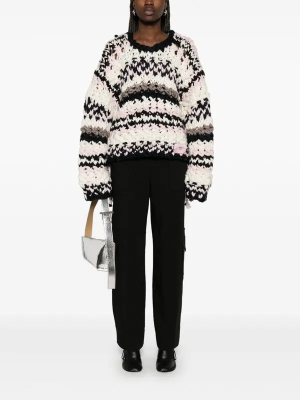 GANNI Hand-knit Sweater - White