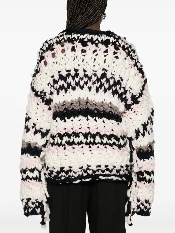 GANNI Hand-knit Sweater - White