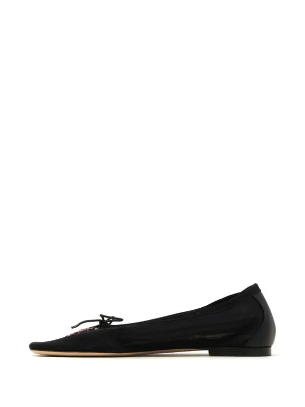 Simone Rocha Crystal-embellished Ballet Flats - Black