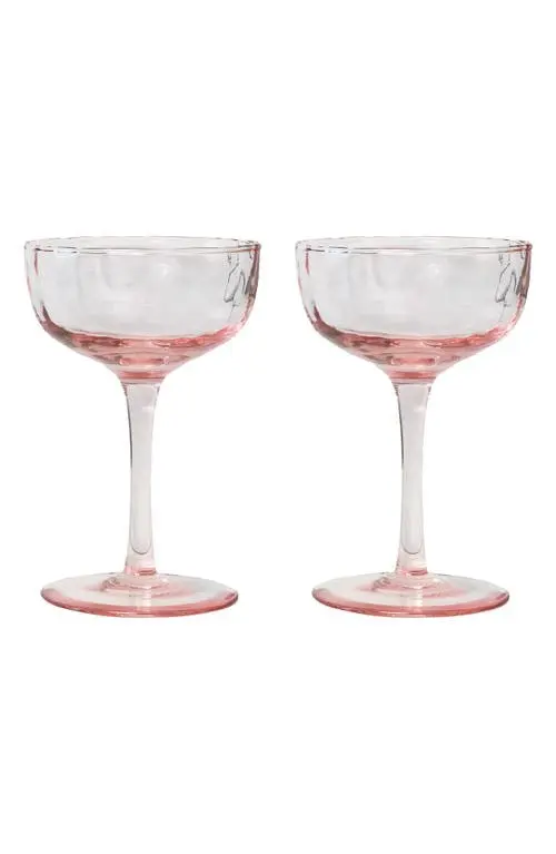 JULISKA Puro Set Of 2 Cocktail Coupes - Blush
