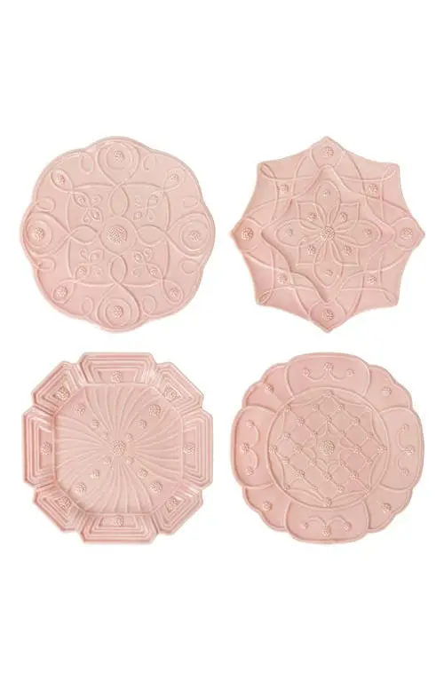 JULISKA Jardins Du Monde Set Of 4 Dessert/salad Plates - Blush