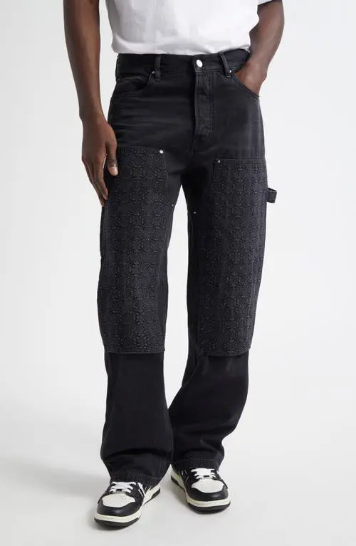 Amiri Debossed Ma Quad Carpenter Jeans - Vintage Black