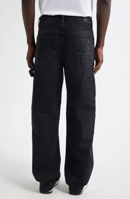 Amiri Debossed Ma Quad Carpenter Jeans - Vintage Black