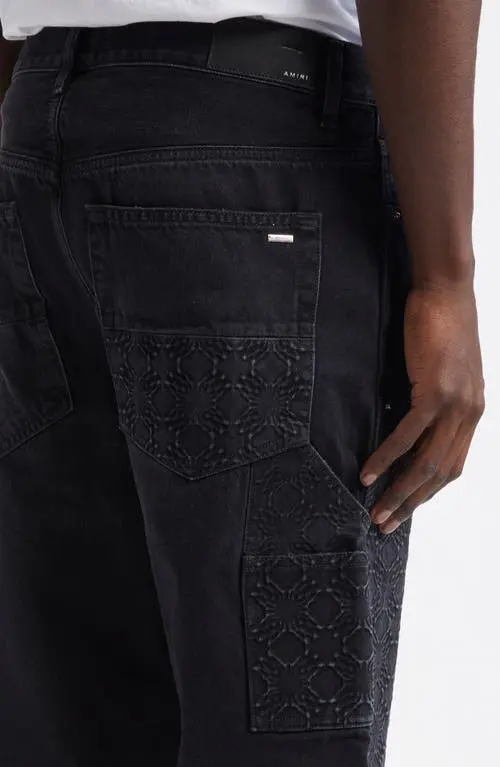 Amiri Debossed Ma Quad Carpenter Jeans - Vintage Black