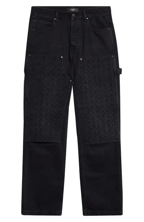 Amiri Debossed Ma Quad Carpenter Jeans - Vintage Black