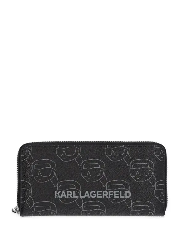 Karl Lagerfeld Ikon Mono Wallet - Black