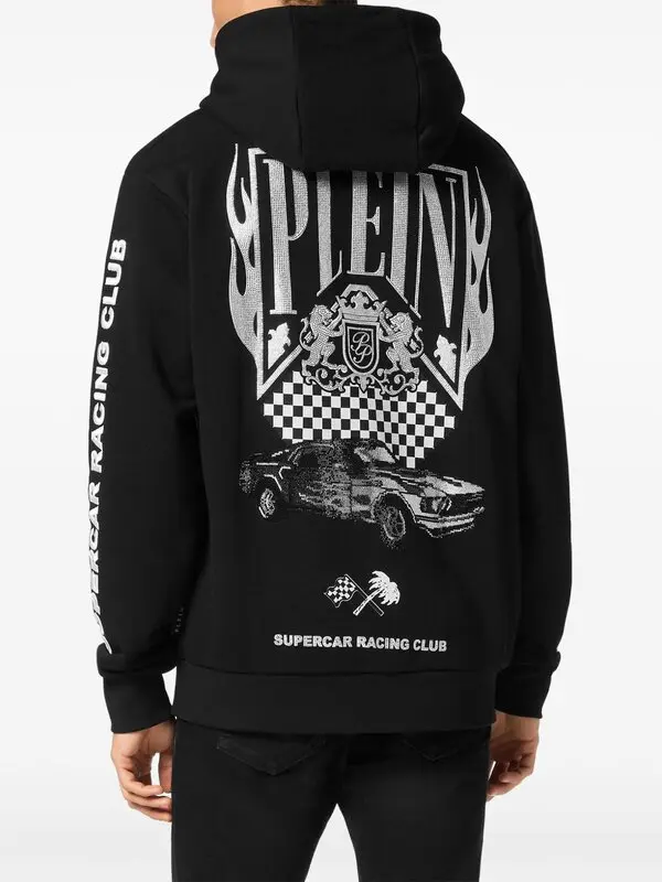Philipp Plein Flame Racing Hoodie