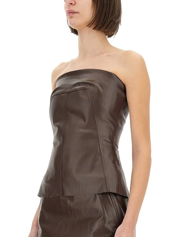 Rick Owens Bustier Top - Brown
