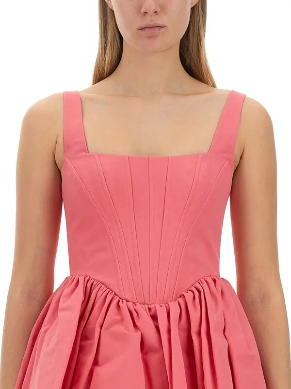 open lace back dress STAUD, Wells Dress in Cherry, Size 16