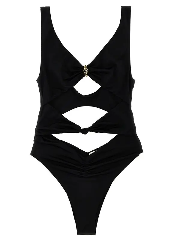 Elisabetta Franchi Knot One-piece Swimsuit - Black