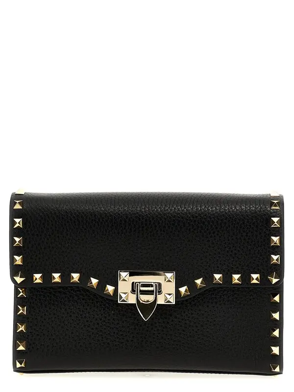 Valentino Garavani Rockstud Small Shoulder Bag - Black